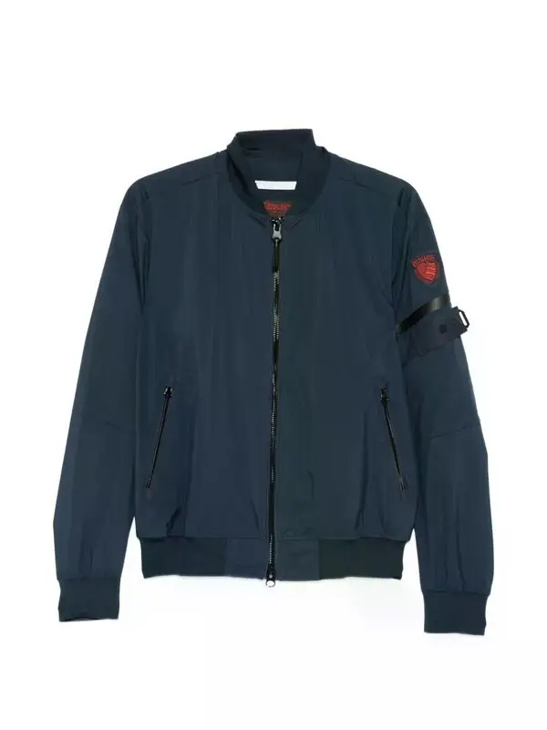 BLAUER. Logo-patch Bomber Jacket - Blue