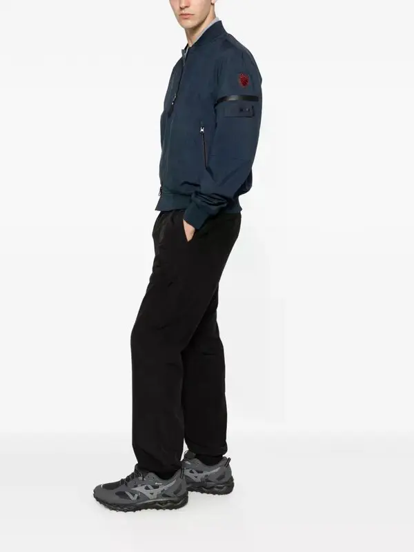 BLAUER. Logo-patch Bomber Jacket - Blue