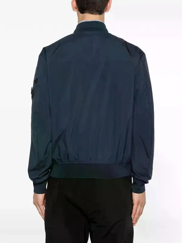BLAUER. Logo-patch Bomber Jacket - Blue