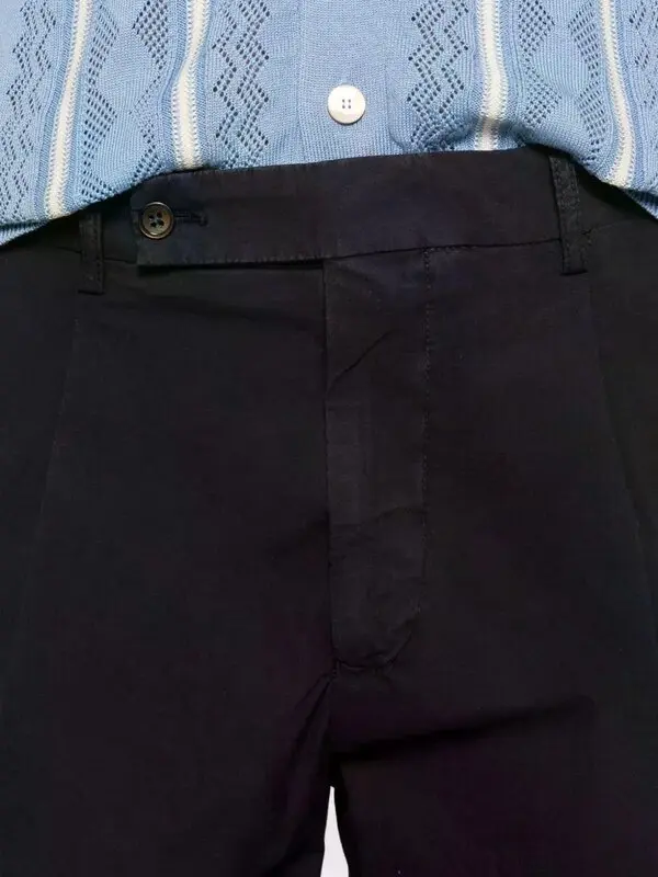 BERWICH Pleated Gabardine Shorts - Blue