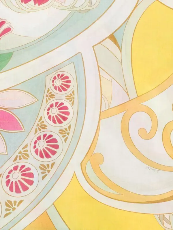 La DoubleJ Floral-print Graphic-pattern Scarf