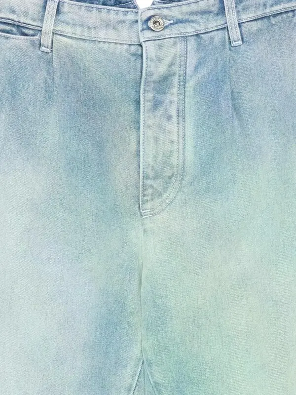 PENCE 1979 Liam Acid-wash Pleated Jeans - Blue