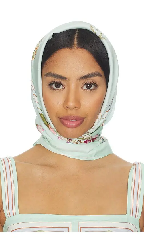 SELF-PORTRAIT Floral Scarf - Mint