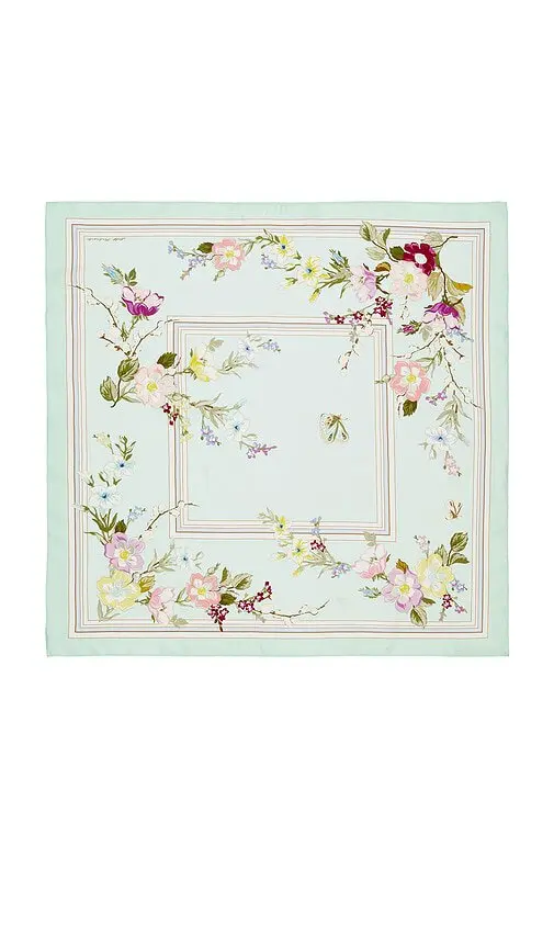 SELF-PORTRAIT Floral Scarf - Mint