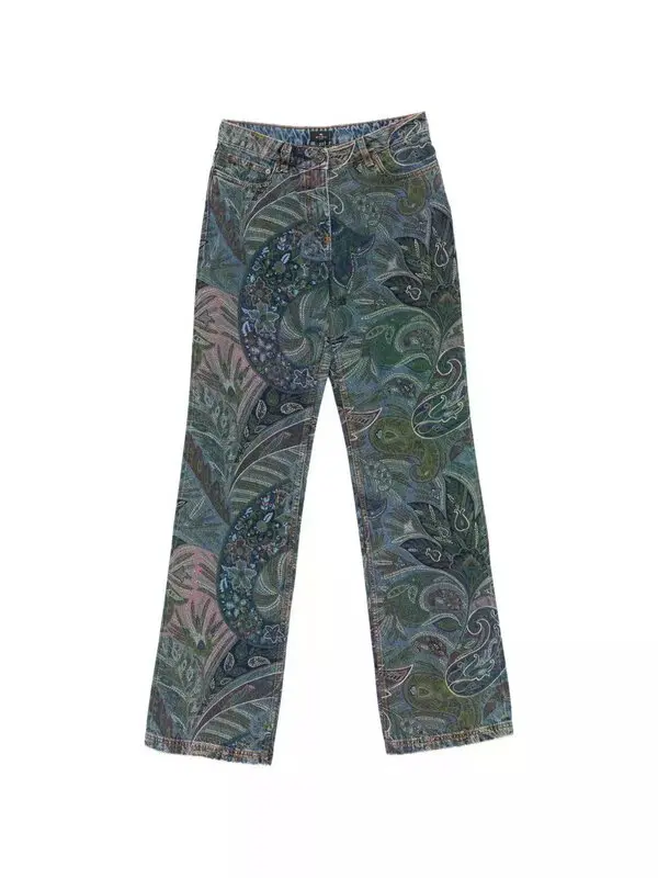 Etro Paisley-print Jeans - Blue