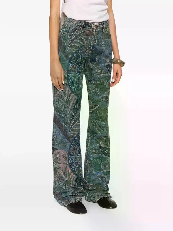 Etro Paisley-print Jeans - Blue