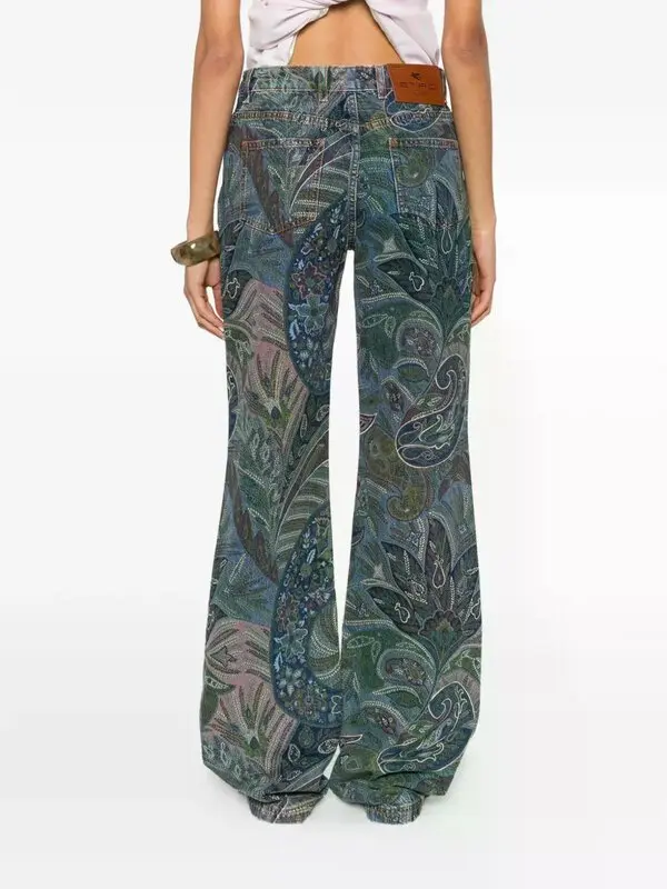 Etro Paisley-print Jeans - Blue