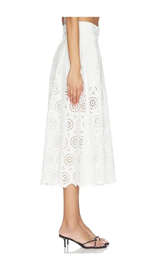 FRAME The Deco Eyelet Skirt