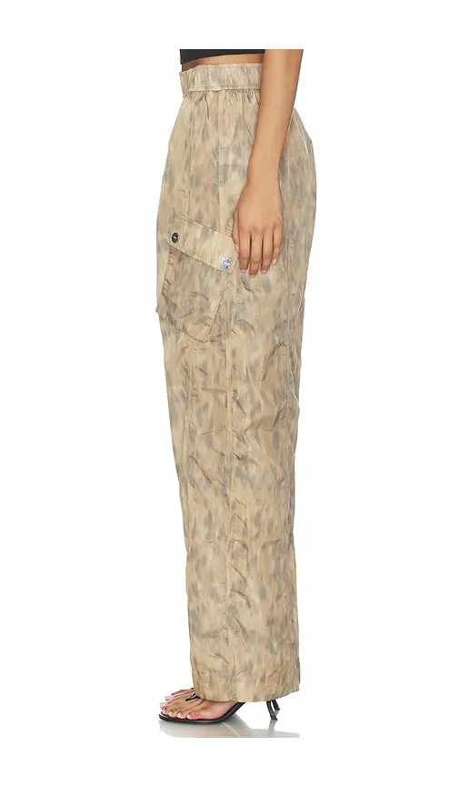 GANNI Printed Flyweight Nylon Relaxed Elastic Pant