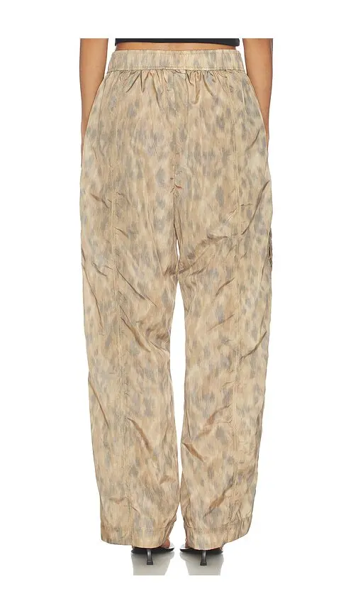 GANNI Printed Flyweight Nylon Relaxed Elastic Pant