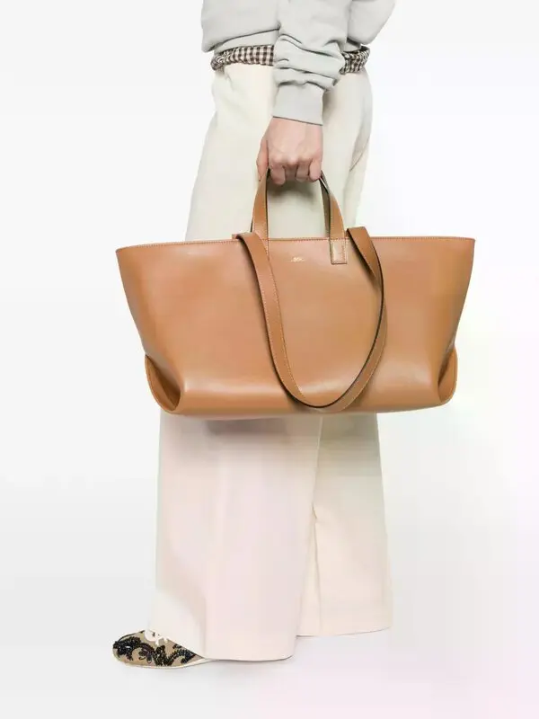 A.p.c. Le Drummer Leather Tote Bag - Neutrals