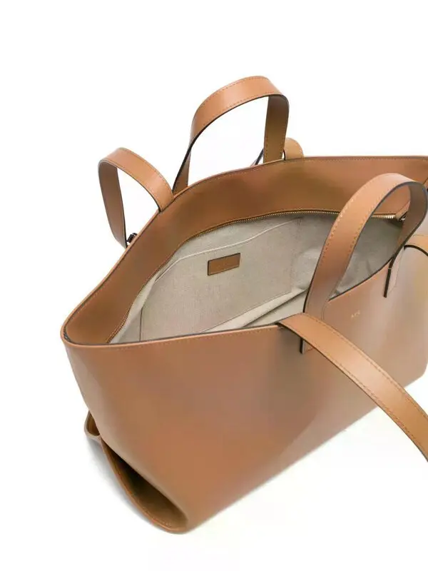 A.p.c. Le Drummer Leather Tote Bag - Neutrals