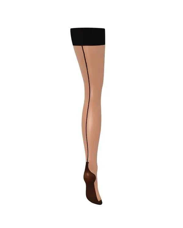 Bluebella Back Seam Thigh High Stockings - Black
