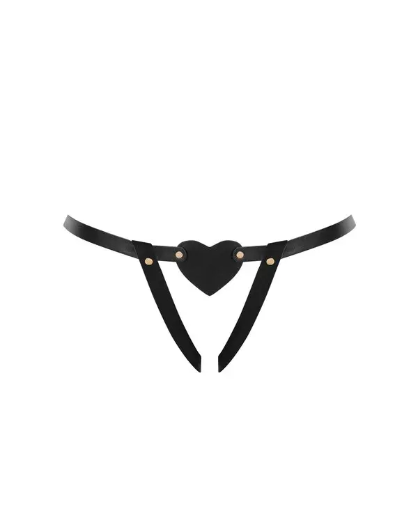 Bluebella Salome Open Heart Panty - Black