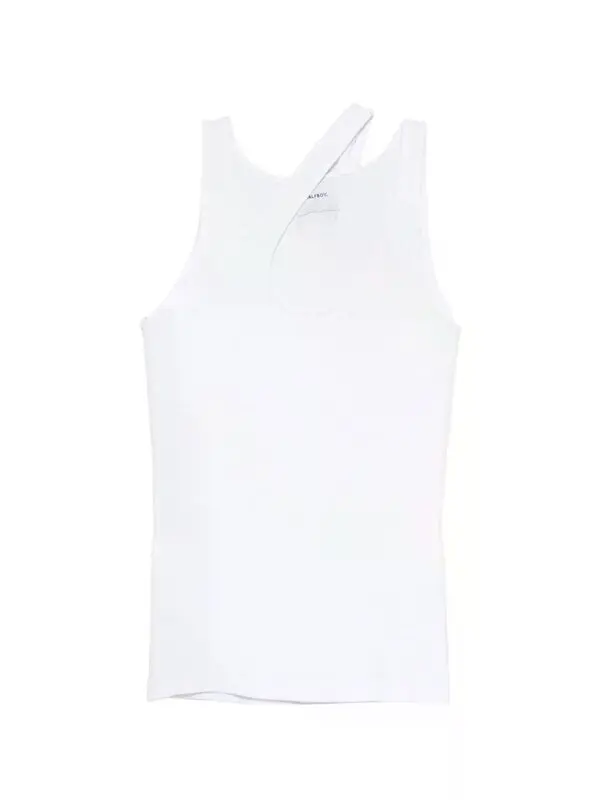 HALFBOY Cut-out Ribbed Tank Top - White