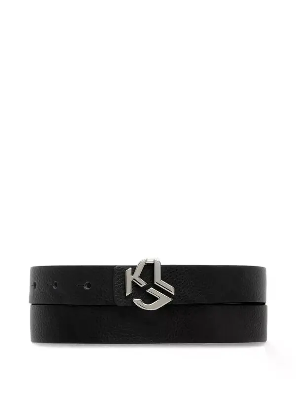 Karl Lagerfeld Logo-buckle Belt - Black