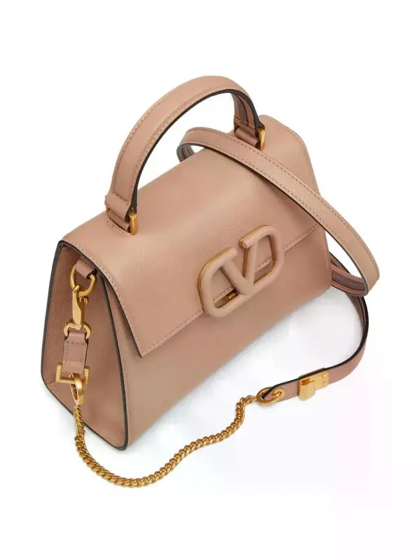 Valentino Garavani Small Vsling Grainy Calfskin Handbag - Neutrals