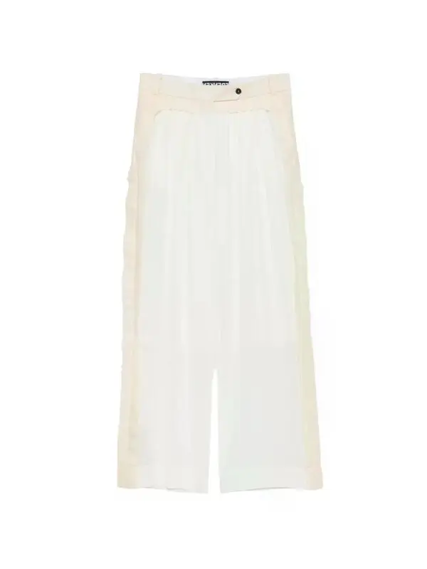 FRENKEN Gathered-detail Palazzo Pants - Neutrals