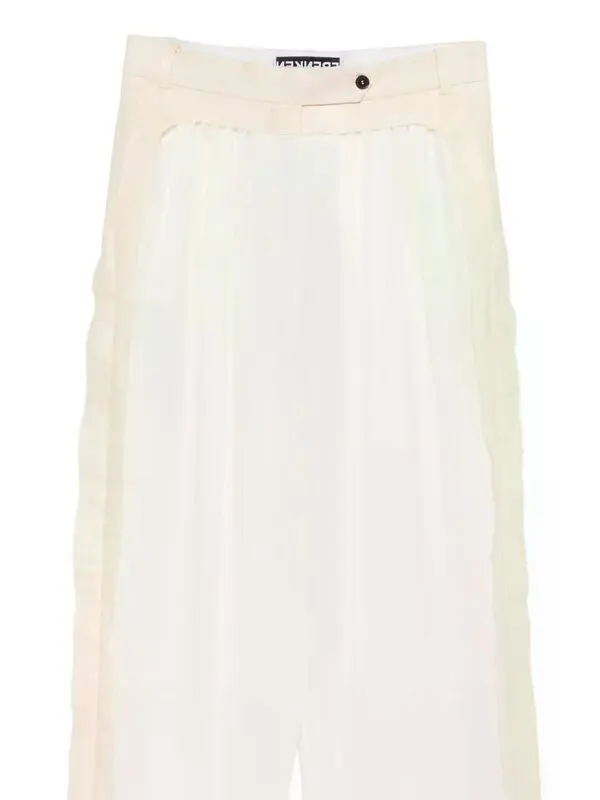 FRENKEN Gathered-detail Palazzo Pants - Neutrals