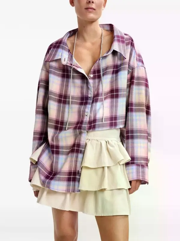 Essentiel Antwerp Plaid Rhinestone Shirt