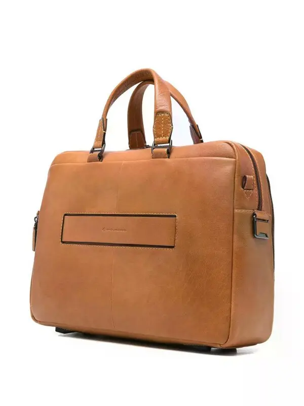 PIQUADRO Grained-leather Laptop Bag