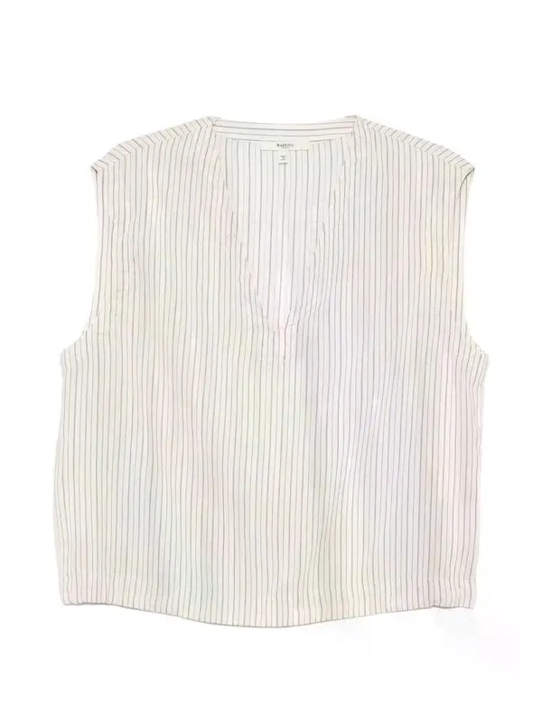 Barena Venezia Vertical-stripe V-neck Blouse - Neutrals