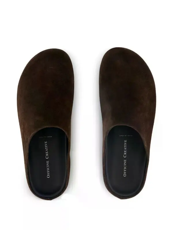 Officine Creative Babouche Suede Slippers - Brown