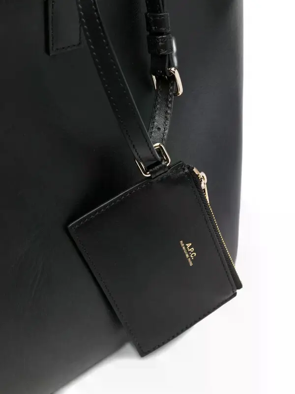 A.p.c. Le Drummer Leather Tote Bag - Black