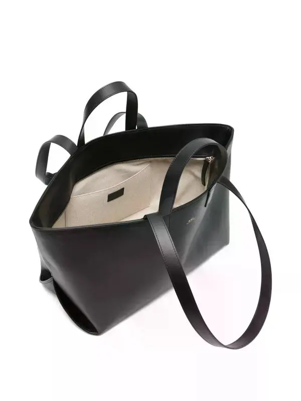 A.p.c. Le Drummer Leather Tote Bag - Black
