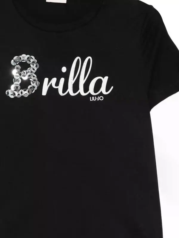 Liu Jo Sequin-embellished T-shirt - Black