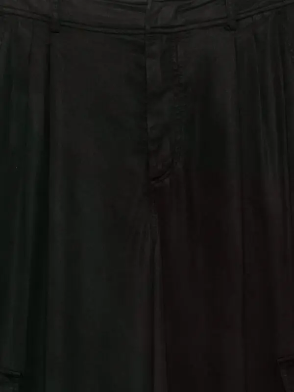 Iceberg Satin Palazzo Pants With Cargo Pockets