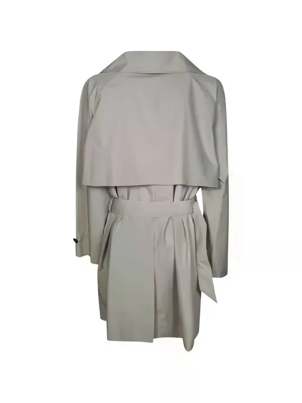SAVE THE DUCK Livia Double-breasted Belted Raincoat - Grey