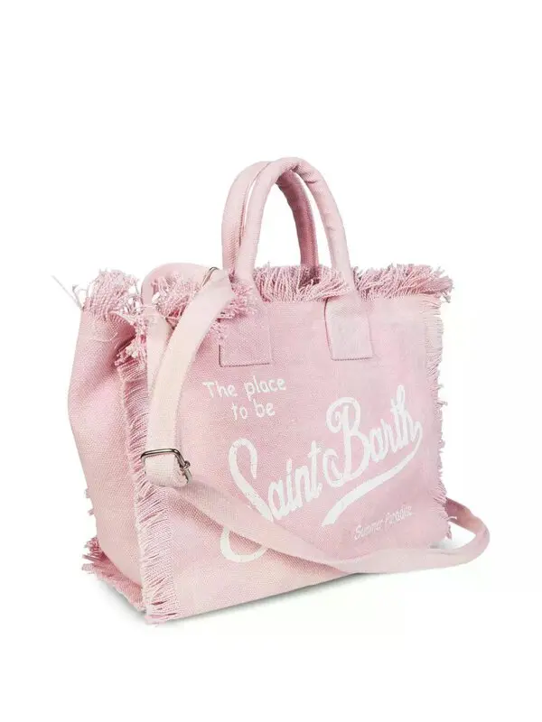 MC2 SAINT BARTH Frayed-edge Tote Bag - Pink