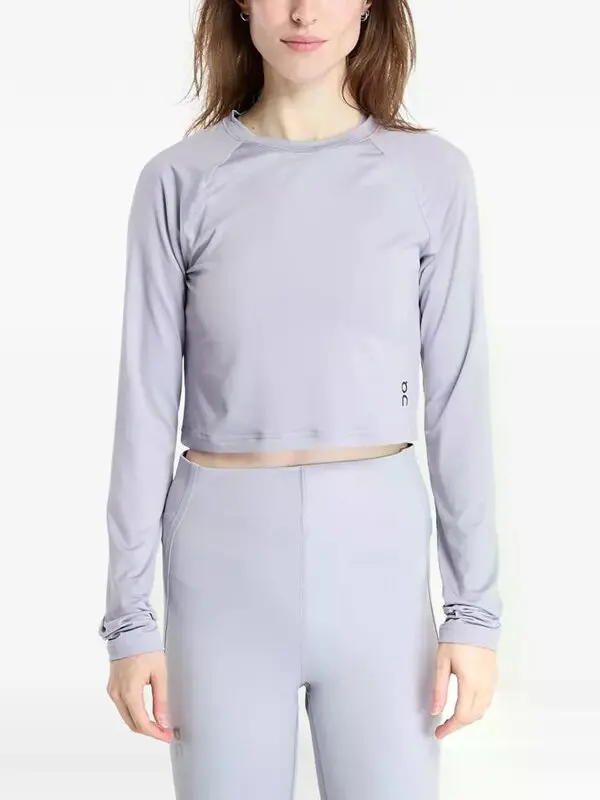On Cropped Raglan-sleeve T-shirt - Purple