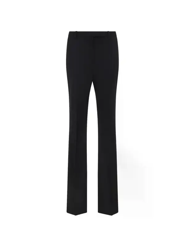 TOM FORD Pressed-crease Wool Trousers - Black