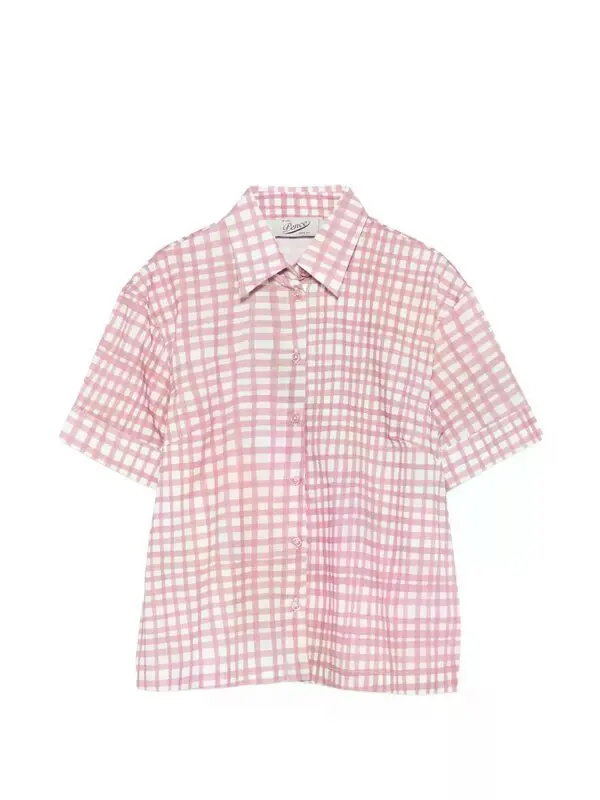 PENCE 1979 Laura Gingham-check Shirt - Pink