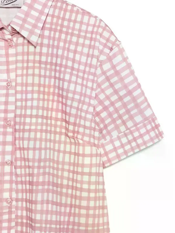 PENCE 1979 Laura Gingham-check Shirt - Pink
