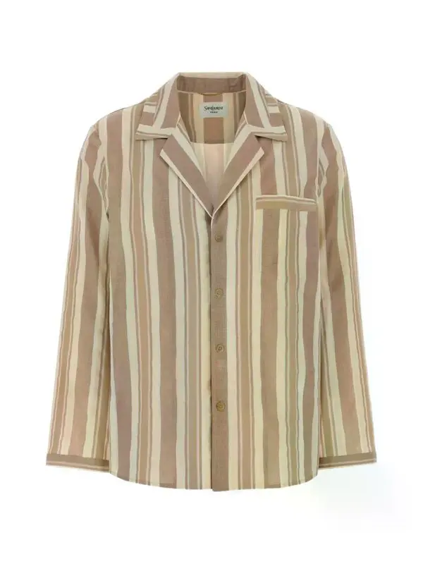 Saint Laurent Striped Shirt - Neutrals