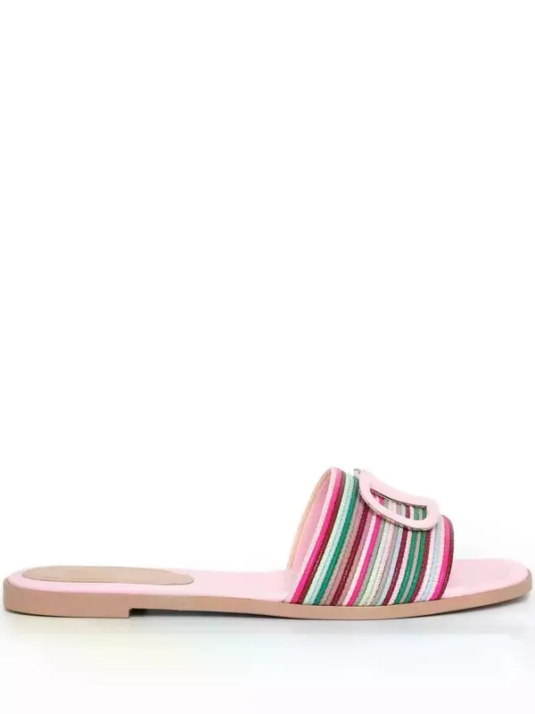 Valentino Garavani Vlogo Signature Slides - Pink