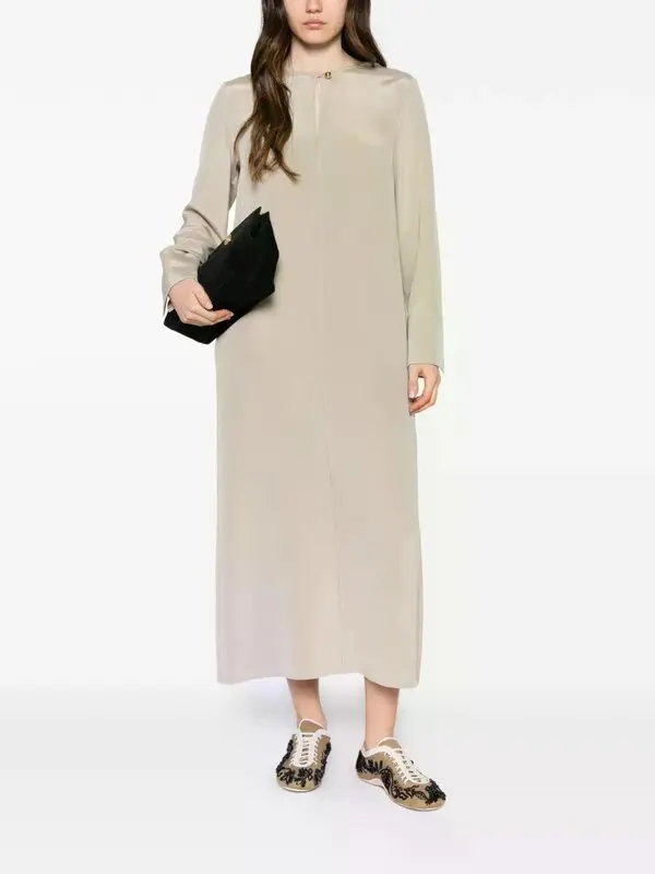 Max Mara Keyhole-detail Midi Dress - Neutrals