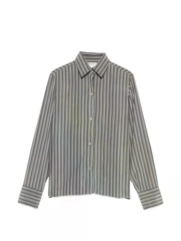 Valentino Garavani 1970s Striped Silk Shirt - Grey