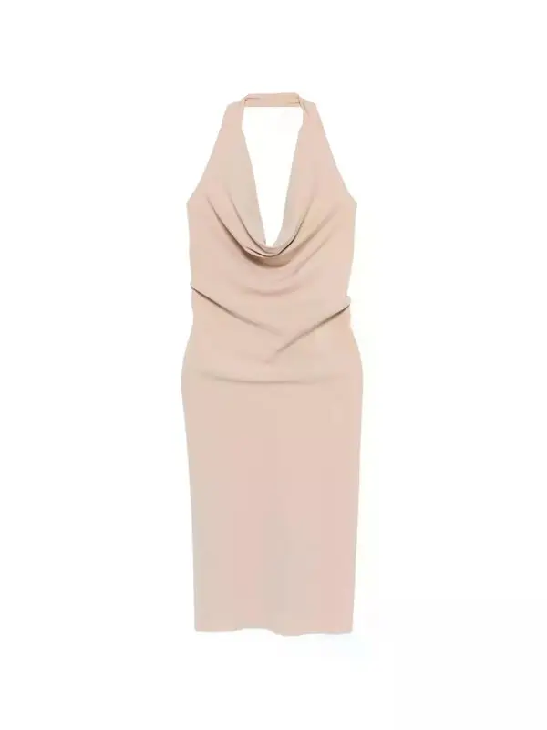 Moschino 2000s Cowl-neck Halterneck Dress