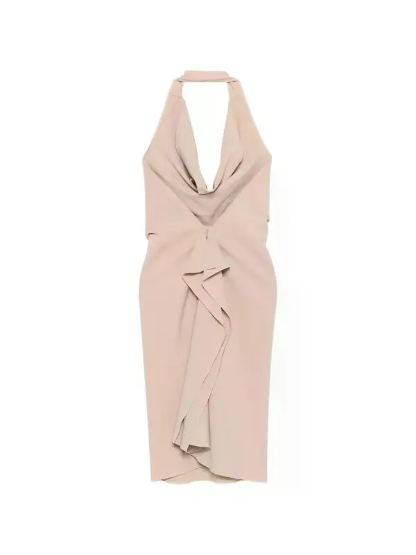 Moschino 2000s Cowl-neck Halterneck Dress