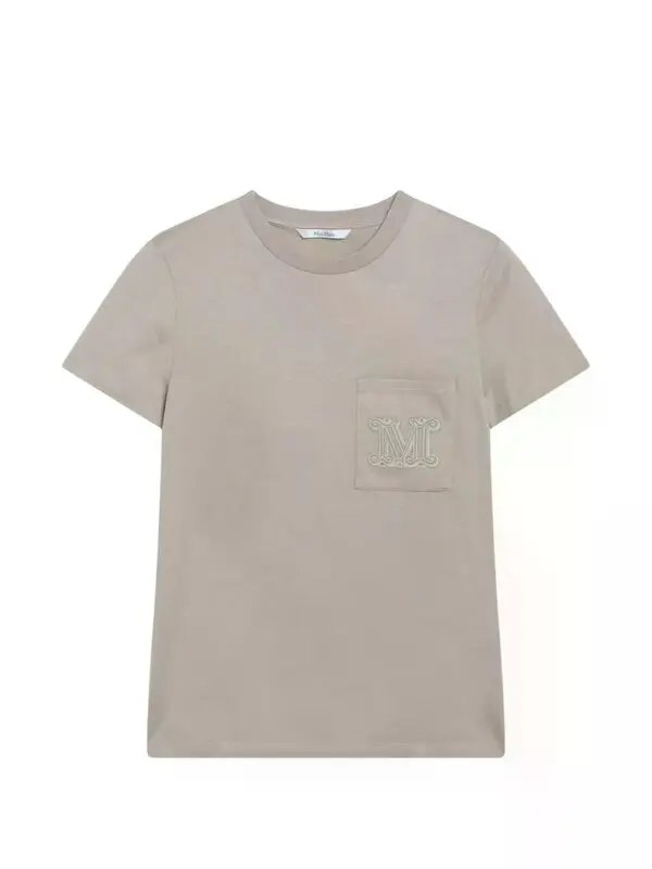 Max Mara Logo-appliqué T-shirt - Neutrals