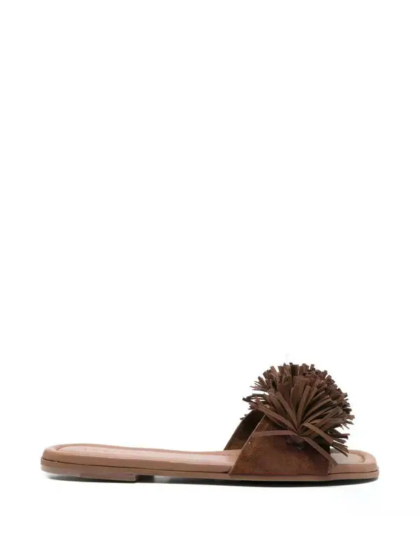 Inuikii Fringes Flower Suede Sandals