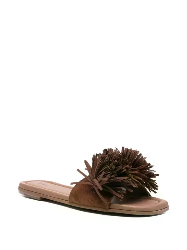 Inuikii Fringes Flower Suede Sandals