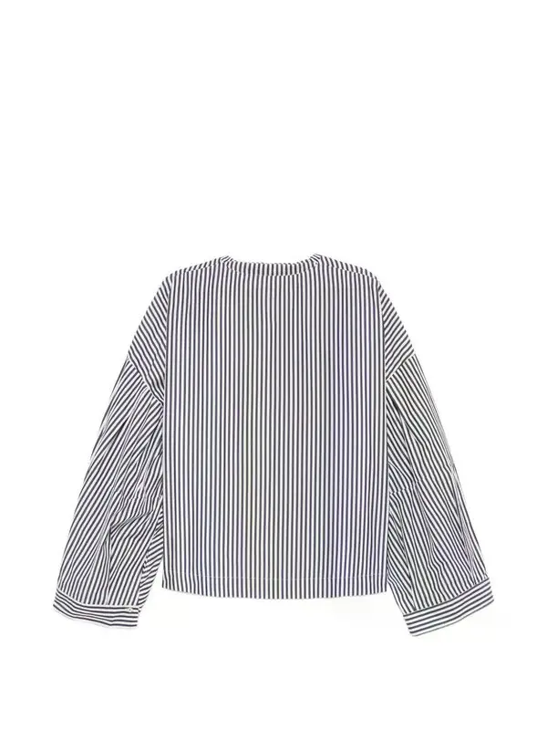 MAISON JEJIA Striped V-neck Blouse