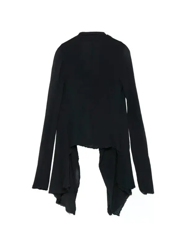MARC LE BIHAN Crinkled Draped Cardigan - Blue