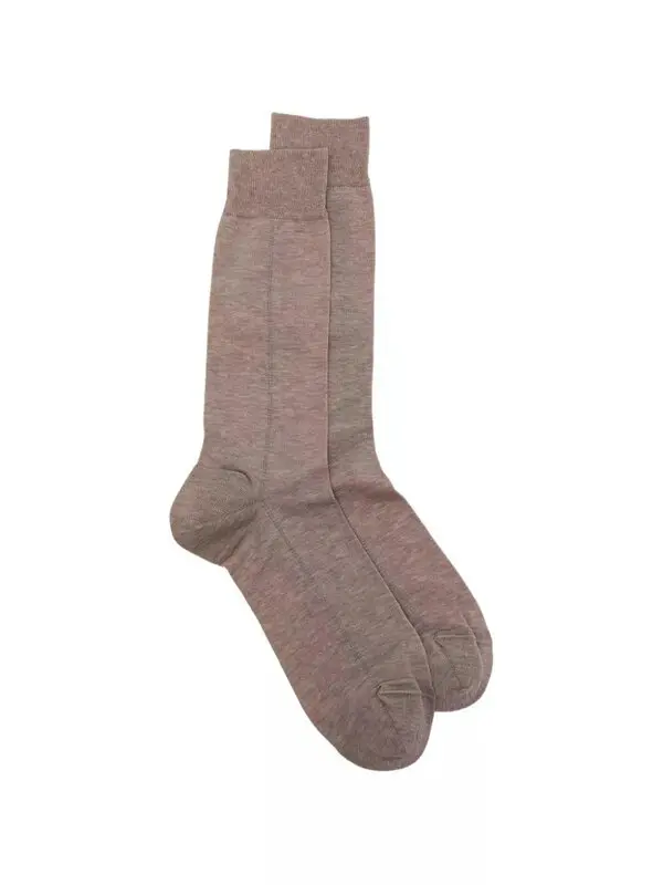 Zegna Tonal-stitching Socks - Neutrals