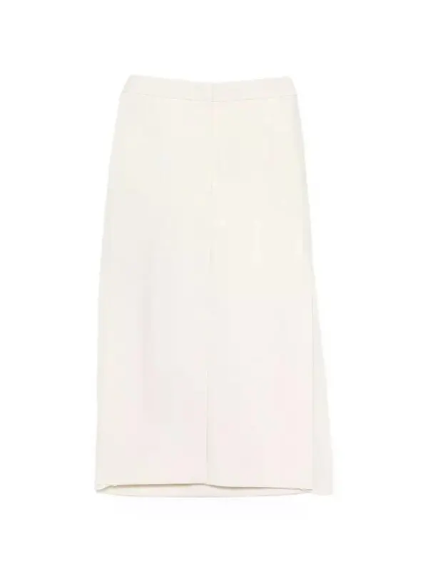 LITKOVSKA Button-tab Midi Skirt - Neutrals